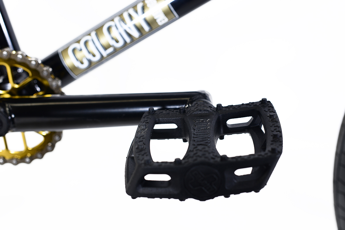 emerge-black-gold-pedal - Colony BMX